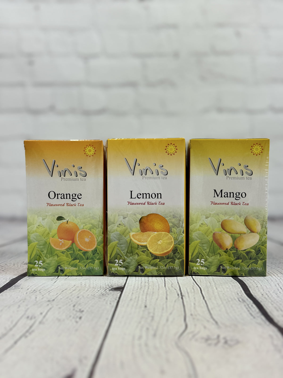 Vinis Premium Flavored Black Tea 25 Tea Bags per Box, (Pack of 6) 150 ...