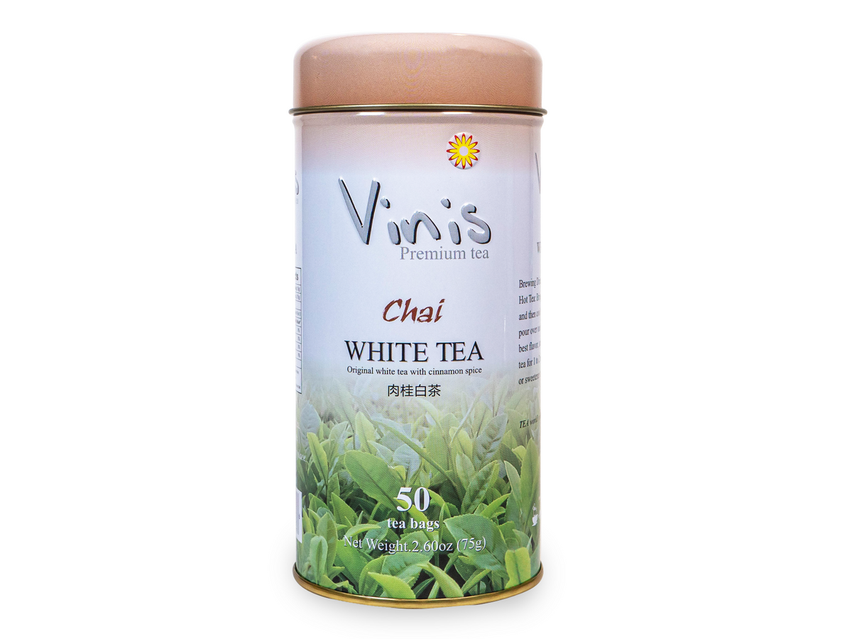 Vinis Premium Chai White Tea 50 Tea Bags — thatpaperstore