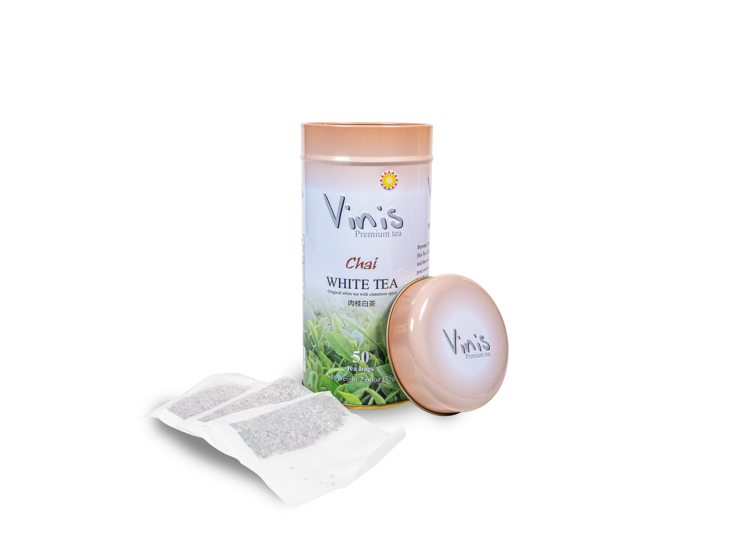 Vinis Premium Chai White Tea 50 Tea Bags — thatpaperstore